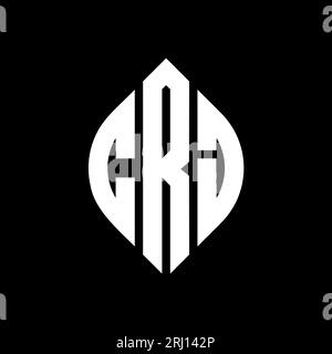 CRJ circle letter logo design with circle and ellipse shape. CRJ ...
