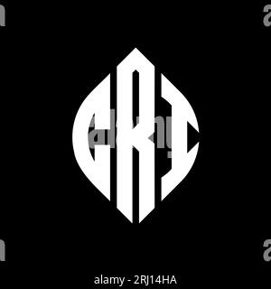 CRI circle letter logo design with circle and ellipse shape. CRI ...
