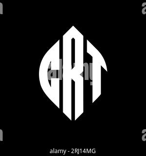 CRT circle letter logo design with circle and ellipse shape. CRT ...