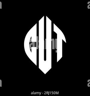 CVT circle letter logo design with circle and ellipse shape. CVT ...