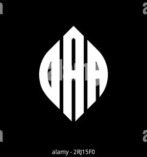 DAA circle letter logo design with circle and ellipse shape. DAA ...