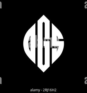 DGS circle letter logo design with circle and ellipse shape. DGS ...