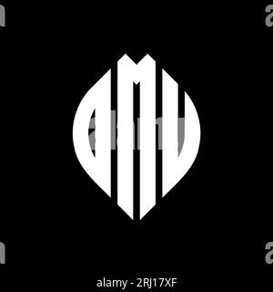 DMU circle letter logo design with circle and ellipse shape. DMU ...