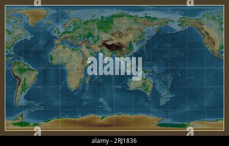 Physical map of the world in the Patterson Cylindrical projection ...