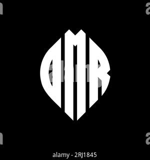 DMR circle letter logo design with circle and ellipse shape. DMR ...