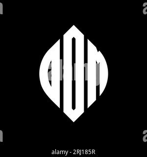 DDM circle letter logo design with circle and ellipse shape. DDM ...