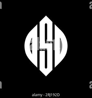 DSD circle letter logo design with circle and ellipse shape. DSD ...