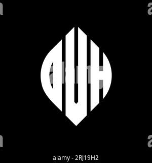 DVH circle letter logo design with circle and ellipse shape. DVH ...