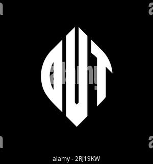 DVT circle letter logo design with circle and ellipse shape. DVT ...