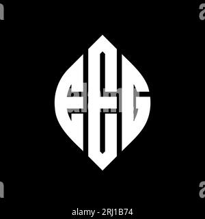 EEG circle letter logo design with circle and ellipse shape. EEG ...