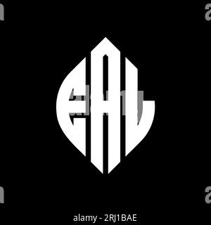 EAL circle letter logo design with circle and ellipse shape. EAL ...