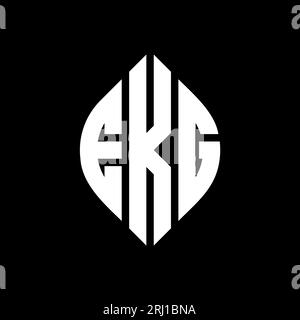 EKG logo. EKG letter. EKG letter logo design. Initials EKG logo linked ...