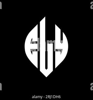 ELY circle letter logo design with circle and ellipse shape. ELY ...