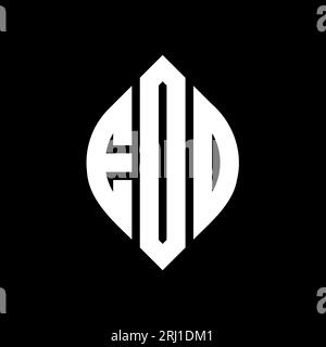 EOD circle letter logo design with circle and ellipse shape. EOD ...