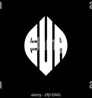 EVA circle letter logo design with circle and ellipse shape. EVA ...