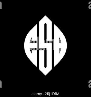 ESB circle letter logo design with circle and ellipse shape. ESB ...