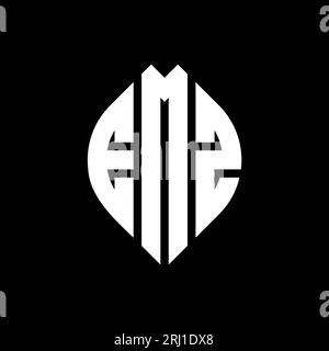 EMZ circle letter logo design with circle and ellipse shape. EMZ ...