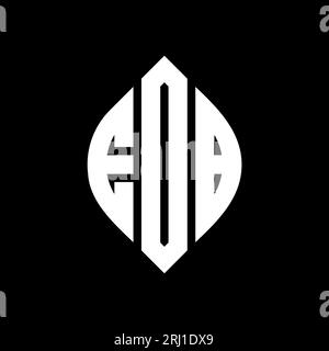 EOB circle letter logo design with circle and ellipse shape. EOB ...