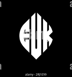EVK circle letter logo design with circle and ellipse shape. EVK ...