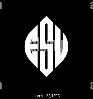 ESU letter logo design in six style. ESU polygon, circle, triangle ...