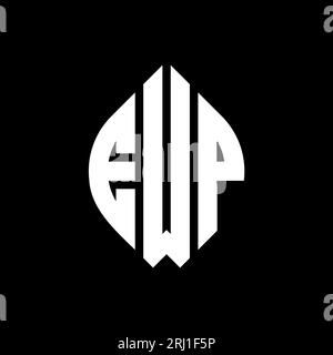 EWP circle letter logo design with circle and ellipse shape. EWP ...