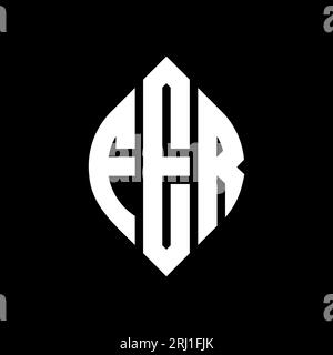 FER circle letter logo design with circle and ellipse shape. FER ...