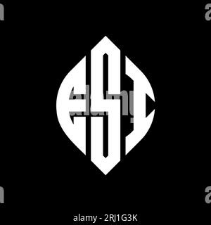 ESI circle letter logo design with circle and ellipse shape. ESI ...