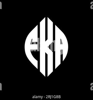 FKA circle letter logo design with circle and ellipse shape. FKA ...