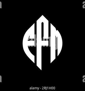 FFM circle letter logo design with circle and ellipse shape. FFM ...
