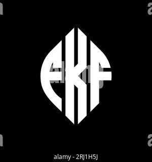 FKF circle letter logo design with circle and ellipse shape. FKF ...