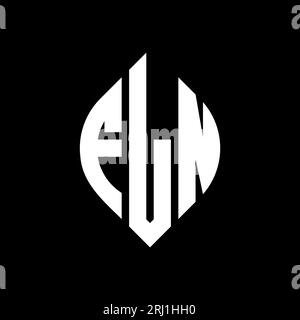 FLN circle letter logo design with circle and ellipse shape. FLN ...