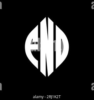 FND circle letter logo design with circle and ellipse shape. FND ...