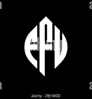 FFU circle letter logo design with circle and ellipse shape. FFU ellipse letters with ...