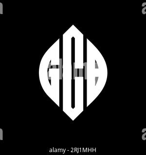 GCB circle letter logo design with circle and ellipse shape. GCB ...