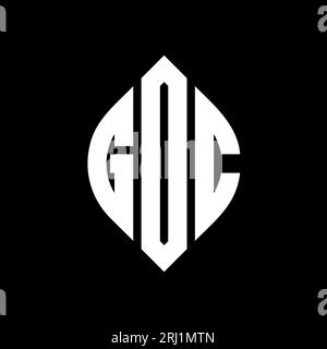 GDC circle letter logo design with circle and ellipse shape. GDC ...