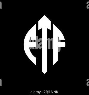 FTF circle letter logo design with circle and ellipse shape. FTF ...
