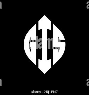 GIS circle letter logo design with circle and ellipse shape. GIS ...