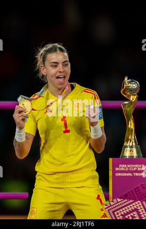 Spain goalkeeper Misa Rodriguez celebrates after the FIFA Women's World ...