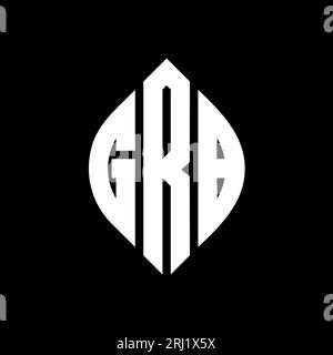 GRB circle letter logo design with circle and ellipse shape. GRB ...