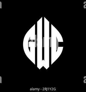 GWC circle letter logo design with circle and ellipse shape. GWC ...