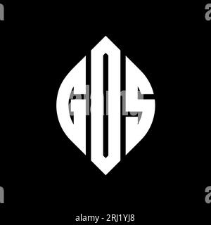 GOS circle letter logo design with circle and ellipse shape. GOS ...