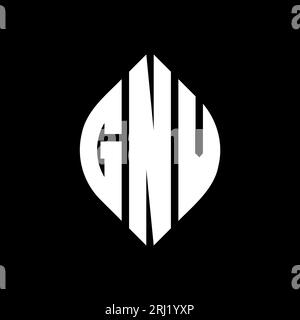 GNV circle letter logo design with circle and ellipse shape. GNV ...