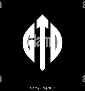 GTO circle letter logo design with circle and ellipse shape. GTO ...