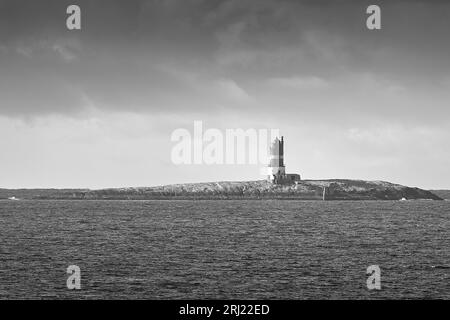 The Cast Iron Tower Of The Storholmen Lighthouse, Located On A Small ...