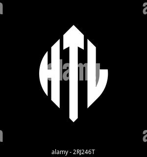 HTL circle letter logo design with circle and ellipse shape. HTL ...