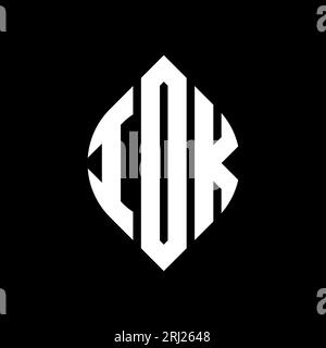 IDK circle letter logo design with circle and ellipse shape. IDK ...