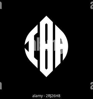 IBA circle letter logo design with circle and ellipse shape. IBA ...