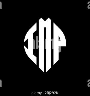 IMP circle letter logo design with circle and ellipse shape. IMP ...