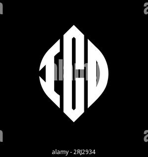ICD circle letter logo design with circle and ellipse shape. ICD ...