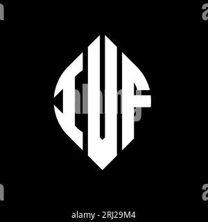 IVF circle letter logo design with circle and ellipse shape. IVF ...